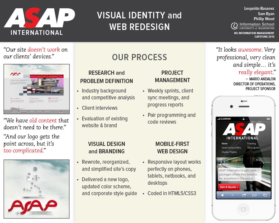 ASAP International Web Site & Branding Redesign | Information School | University of Washington
